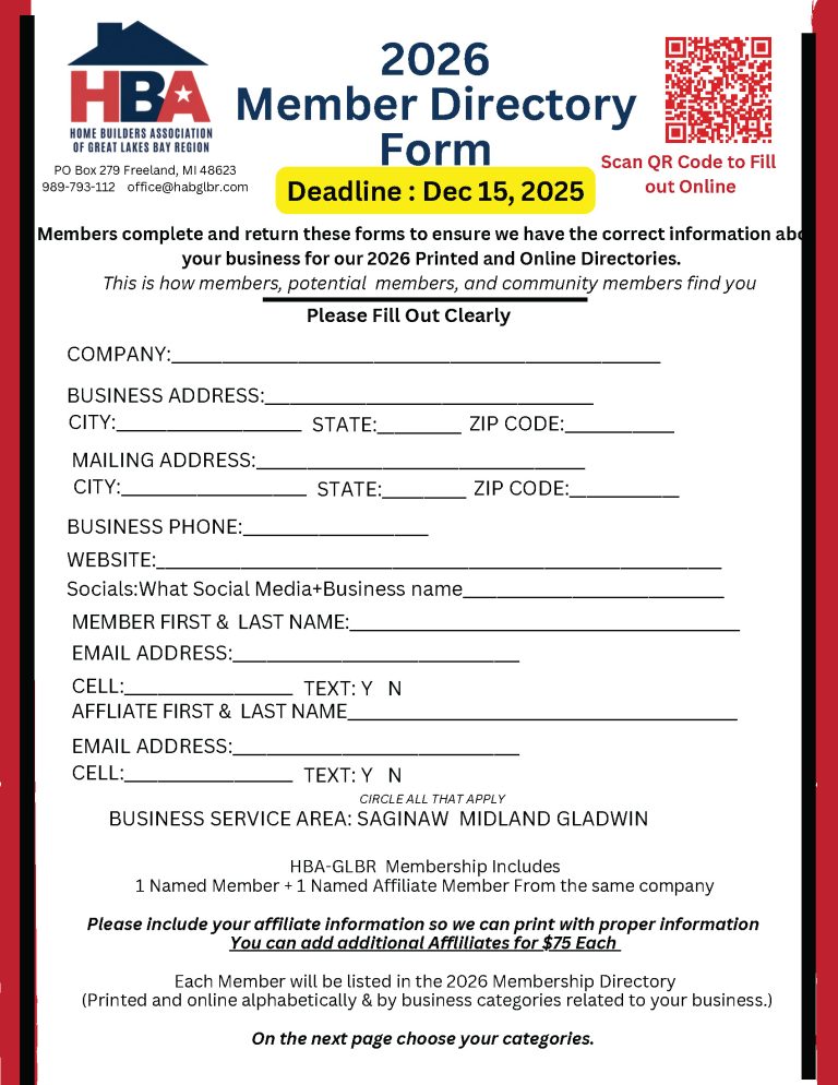 Membership Directory Forms - HBAGLBR
